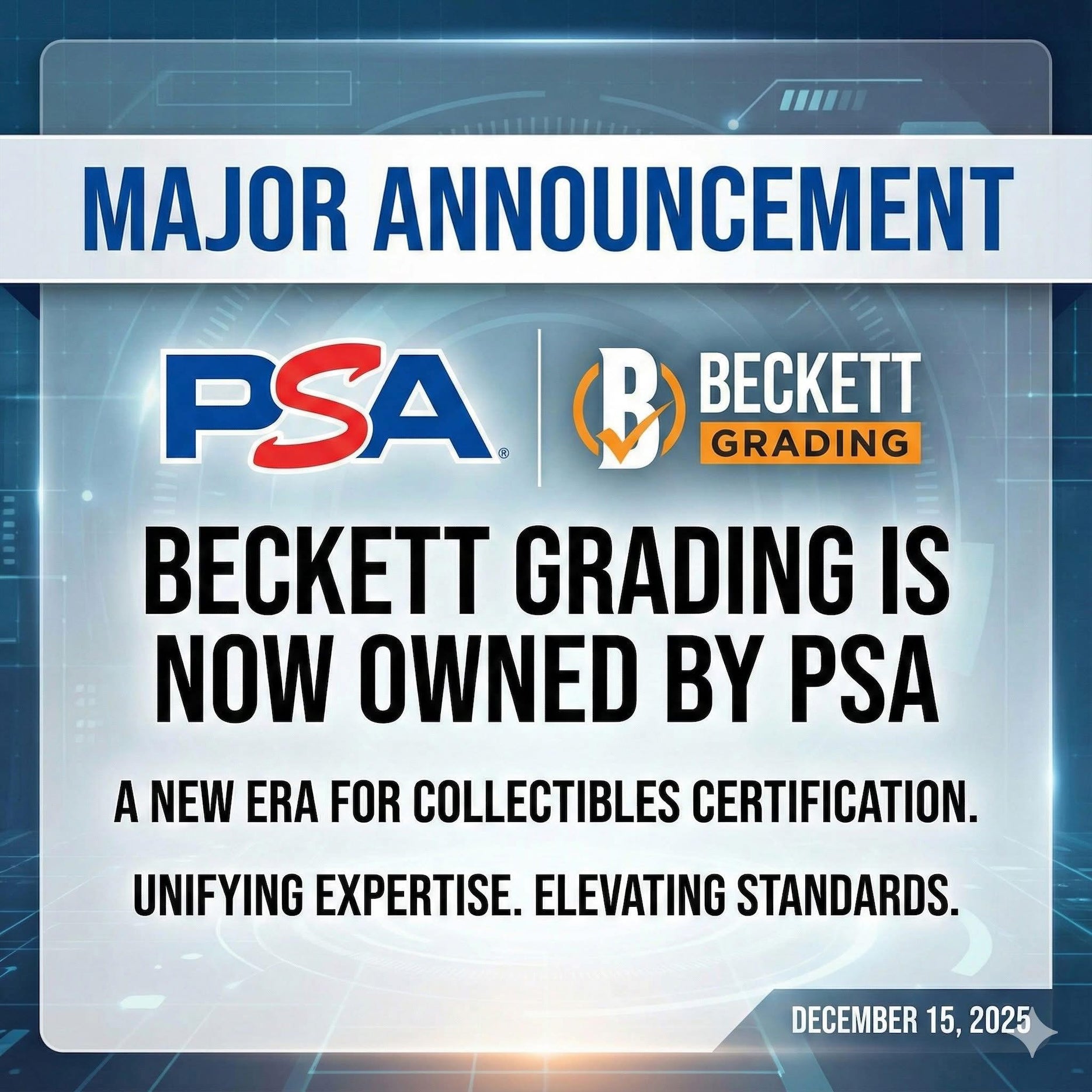 BREAKING NEWS! PSA Parent Company Collectors Acquires Beckett ...